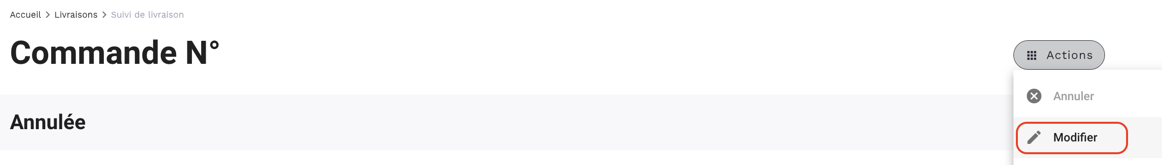 Annulation et clôture d'une commande – Centre d'aide Woop